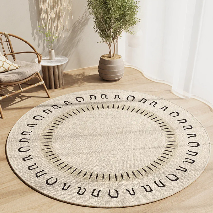 Round Carpet Computer Chair Floor Mat Living Room Bedroom Swivel Chair ...