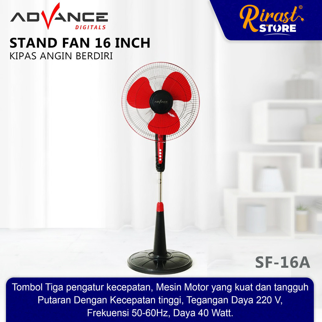 Rirast Store - ADVANCE SF-16A Stand Fan 16inch SF 16A | Shopee Malaysia