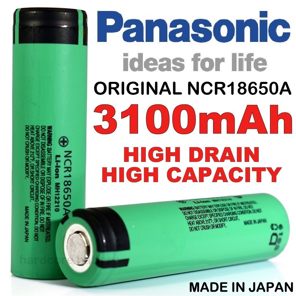 ORIGINAL japan Panasonic NCR18650A 18650 a 3100mAh 3.7v rechargeable lithium ion li-ion High ...