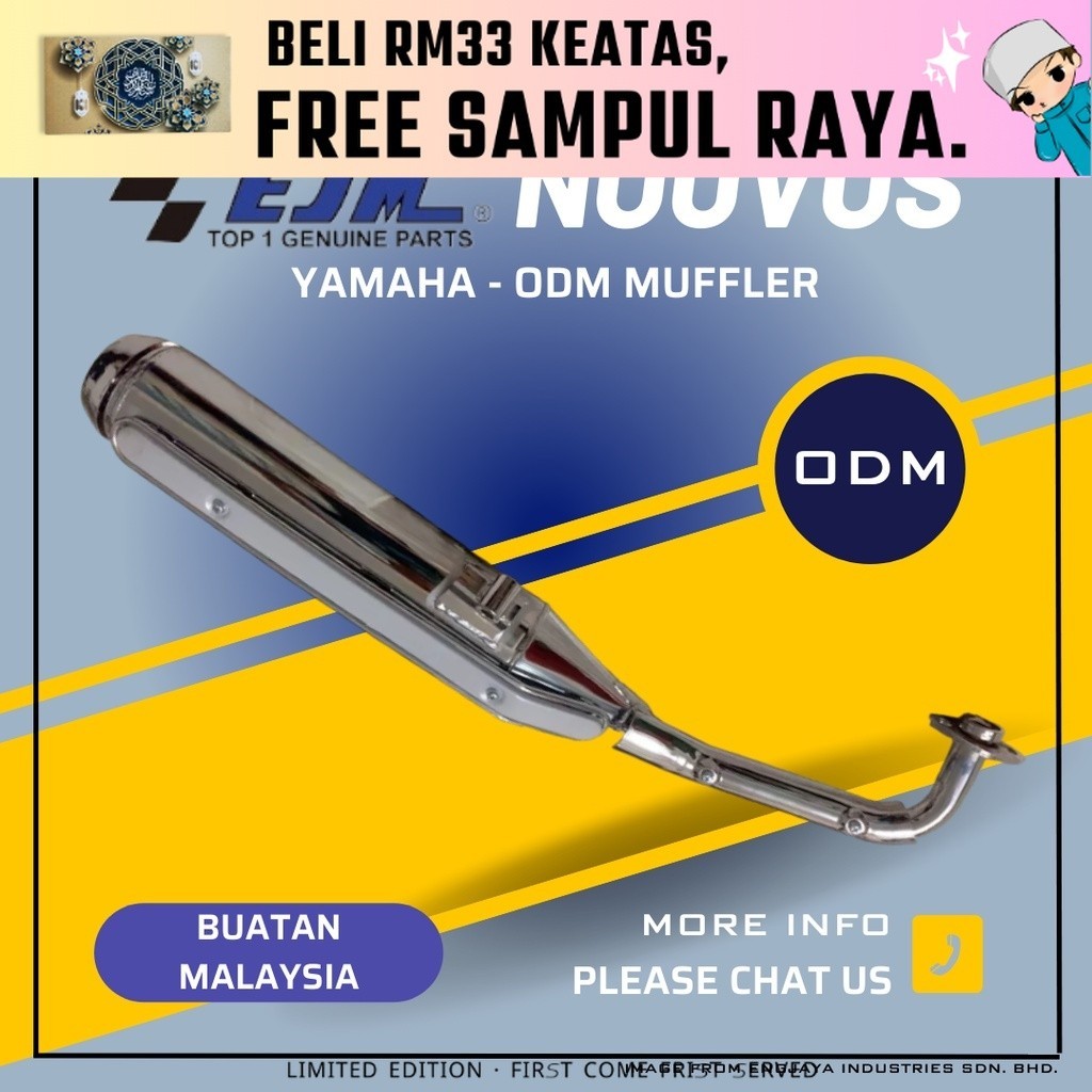 100% EJM YAMAHA NOUVOS STD EXHAUST PIPE COMP ASSY - NOUVO S NOUVO-S EX ...