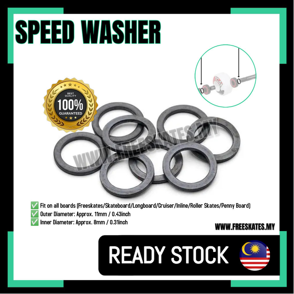 Speed Washer (8Pcs) For Freeskates Skateboard Longboard Speed Rings ...