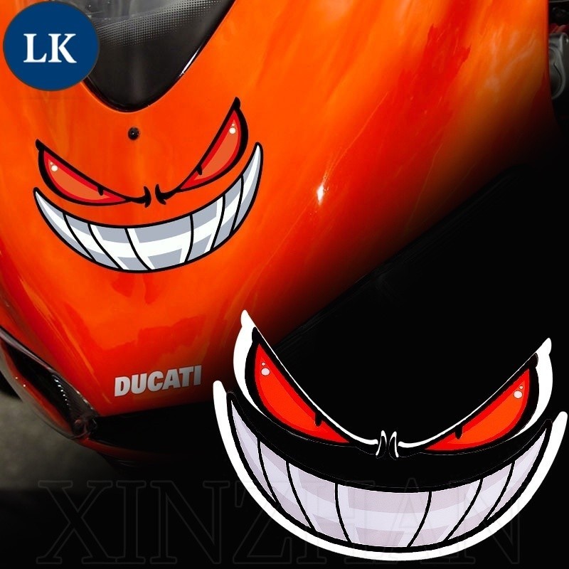 LK Cartoon Cute Red Eyes Gengar Car Decals / 4 Sizes Smiling Devil ...