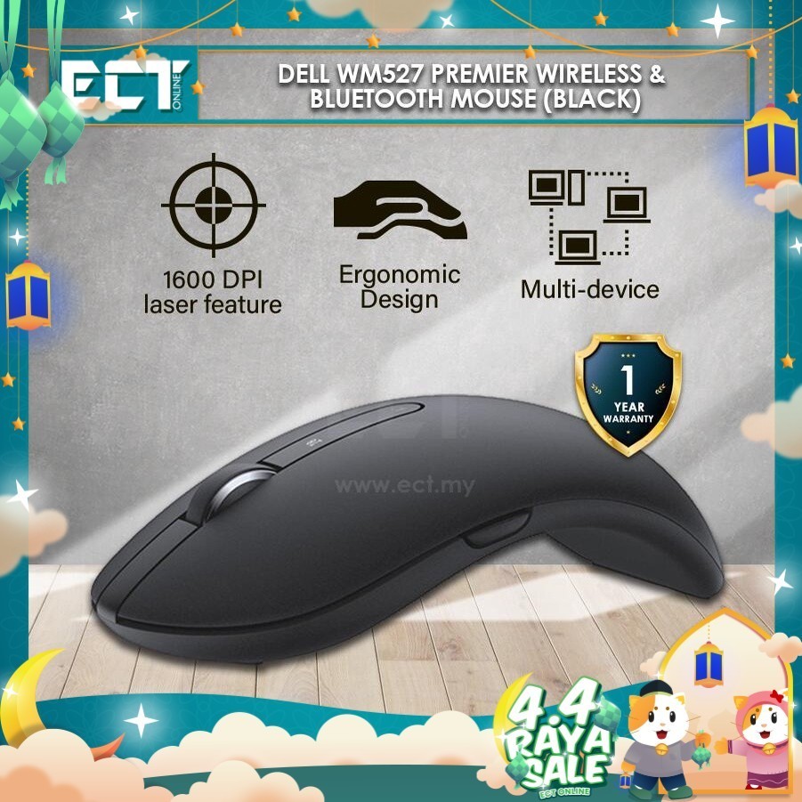Dell WM527 Premier Wireless & Bluetooth Mouse (Black) | Shopee Malaysia