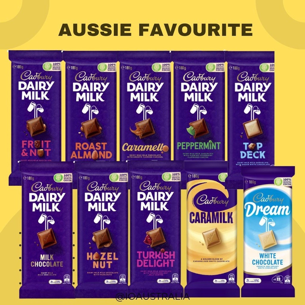 Cadbury Australia Dairy Milk Chocolate Block 180g | Shopee Malaysia
