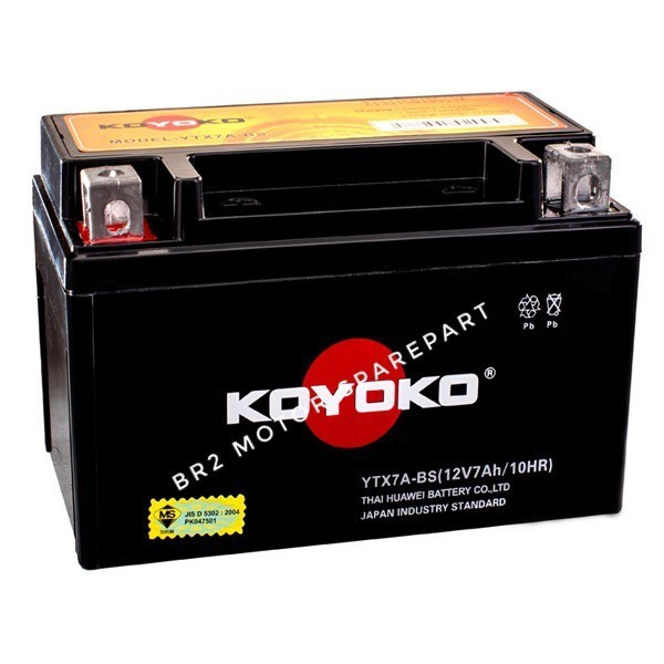 Koyoko Sealed Maintenance Free Battery YTX7 A BS Koyoko(100% Original ...