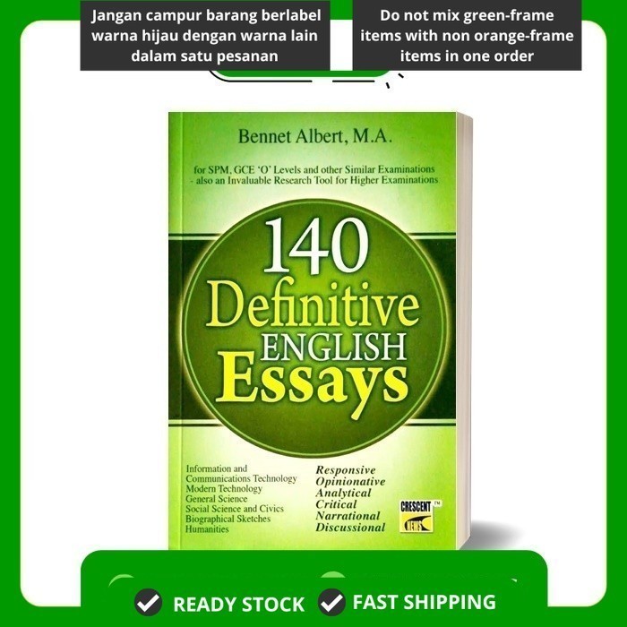 🔥 Book 140 Definitive English Essays 💚 | Shopee Malaysia