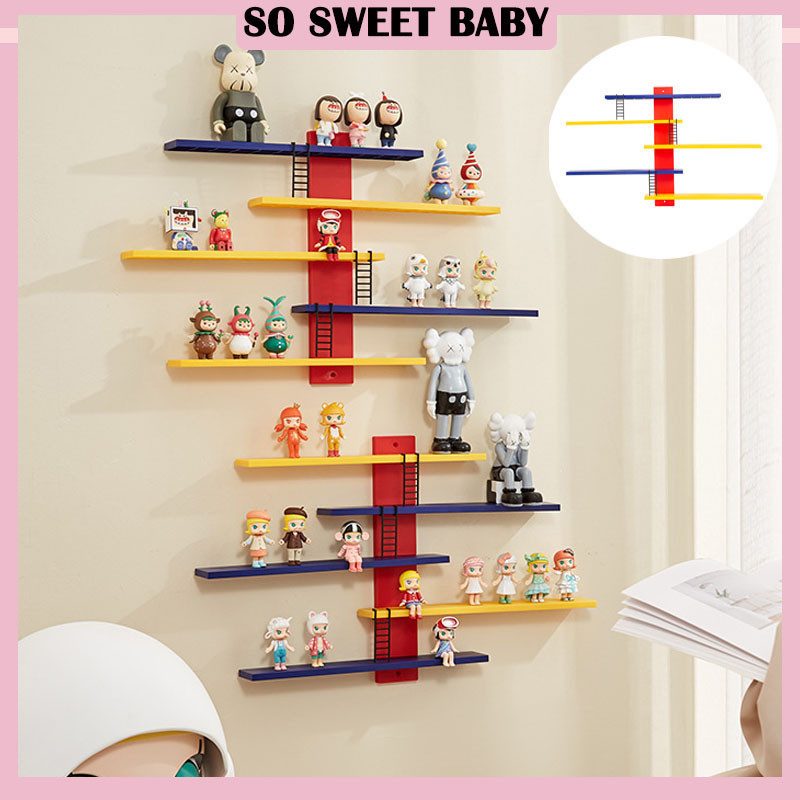 5 Tiers Toys Display Rack Wall-Mounted Mystery Box Figures Blind Box ...