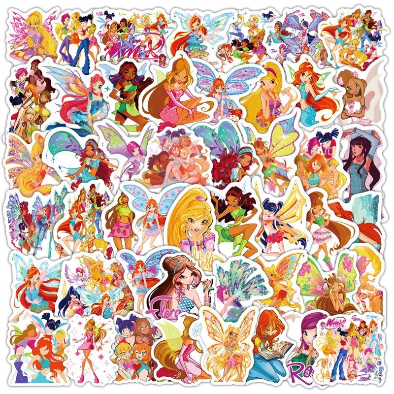 Z&M Winx Club Stickers 60Pcs/Set Waterproof Stickers Decal for Toys ...