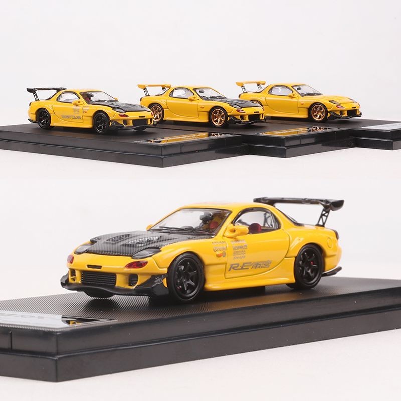Bsc 1/64 Mazda RX7 FD3S Amemiya Alloy Car Model Die-Casting Car Toy ...
