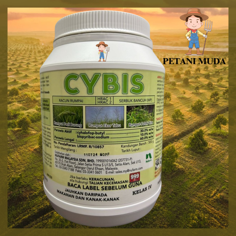 500g CYBIS NUFARM Racun Sambau Dalam Sawah 3in1 Sambau Padi Burung Ekor ...