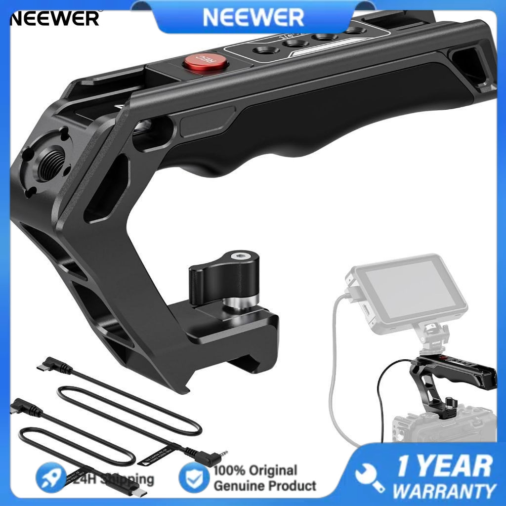 NEEWER Silicone Grip Nato Top Handle With Record Button Arri Locating ...