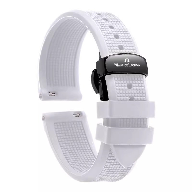 14/16/18/19/20/21/22/24mm Silicone Rubber Watch Band for Maurice ...