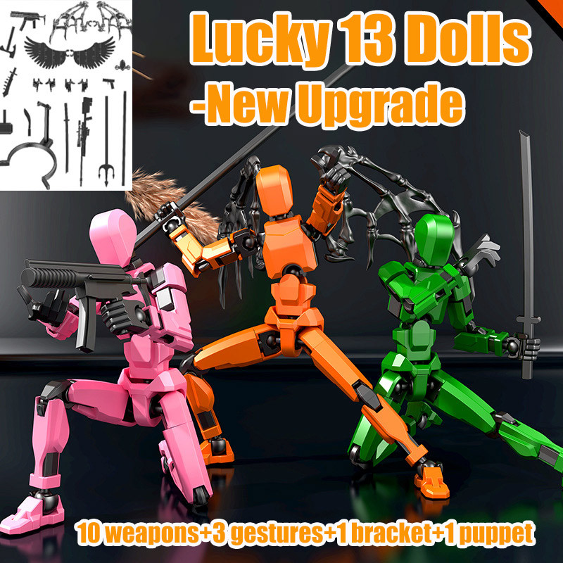 Lucky 13 Dolls 3d Printed Action Figure 13 Multi-Jointed Movable Robot ...