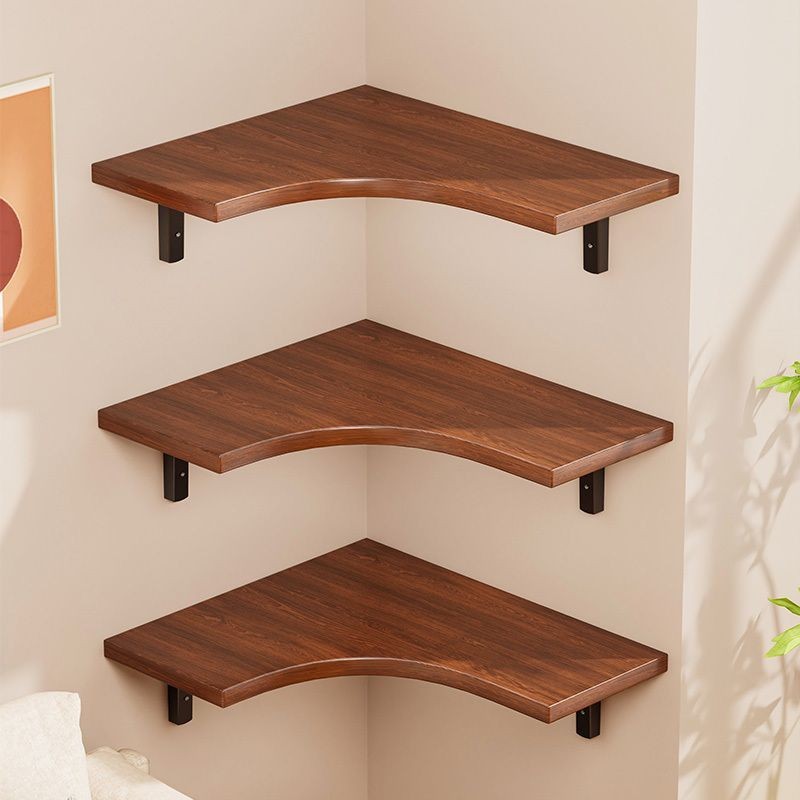 Bookshelf Wall Shelf Wall-Mounted Corner Triangle Storage Rack ...