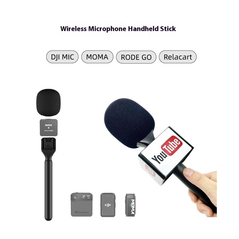 Wireless Microphone Handheld Stick for DJI Mic/Moma/Rode Go/Relacart ...