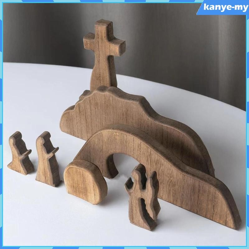 [KY] Easter Resurrection Scene Set for Shelf Decor Table Centerpieces ...