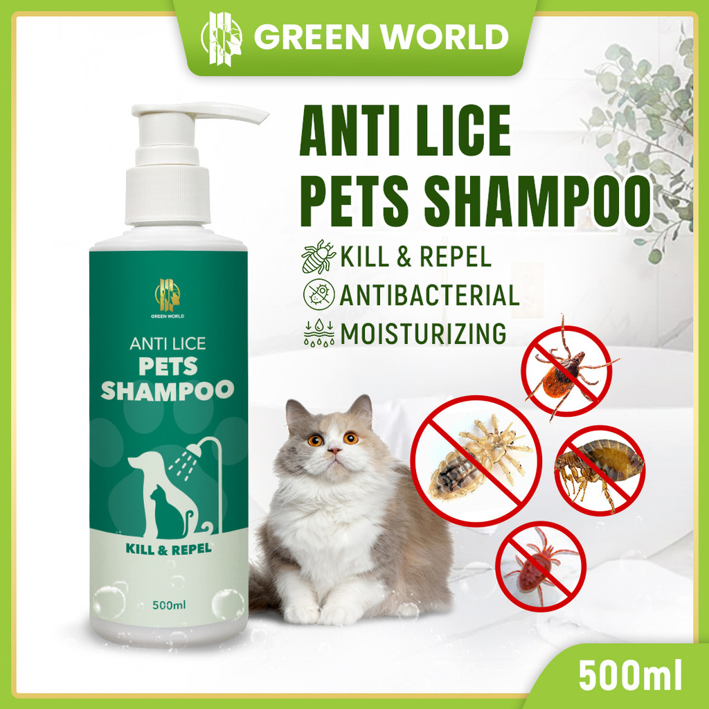 Green World Shampoo Kutu Kucing dan Anjing Shampoo Anti Flea & Tick For ...