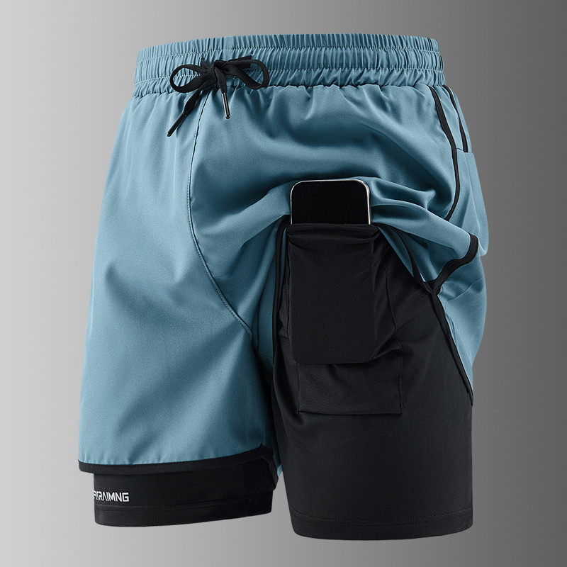Running Shorts Fake Two Piece Summer Sports Shorts For Men And Women ...