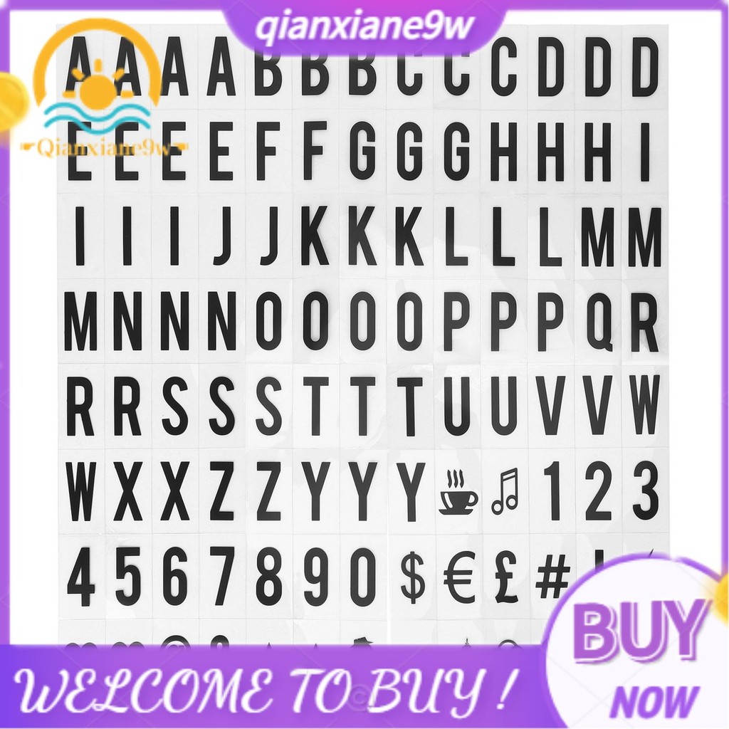 104pcs Cinematic Lightbox Replacement Letters & Numbers Signs black for ...