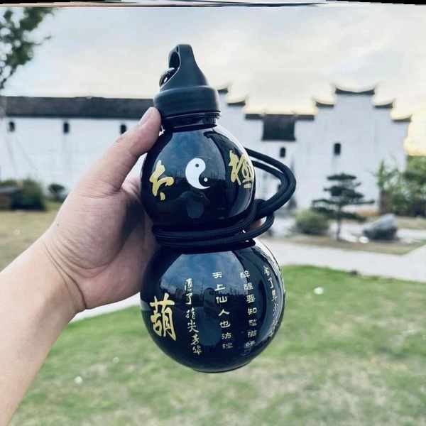 葫芦水壶 Cawan air botol sukan labu bergaya nasional, pelajar mitos, kanak ...