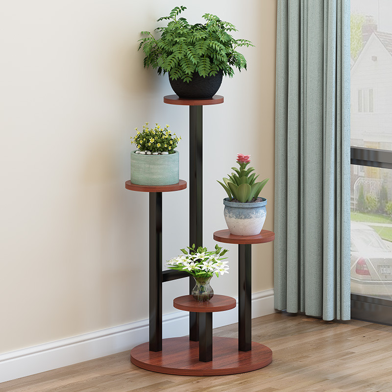 Balkoni Besi Seni Bunga Stand Ruang Tamu Hiasan Pot Bunga Stand Lantai ...