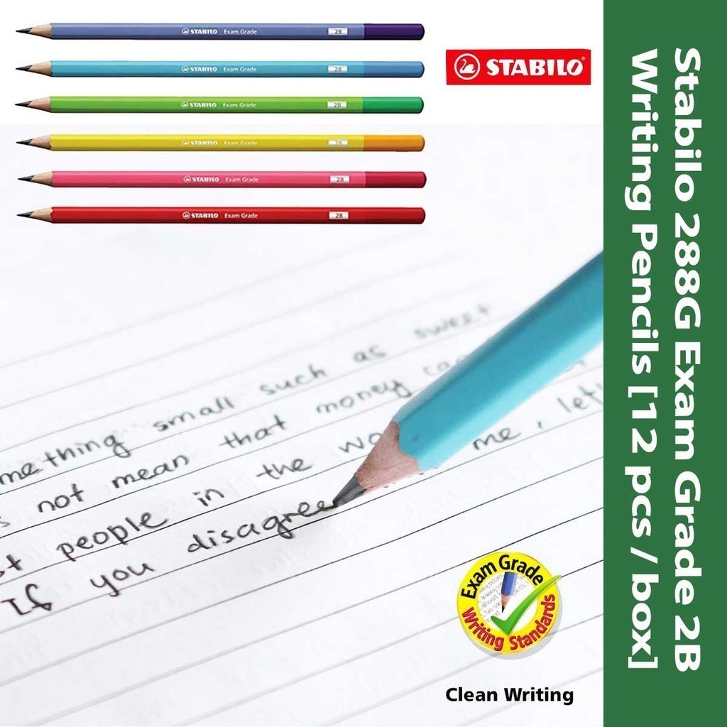 Stabilo 288G Exam Grade 2B Writing Pencils [12 pcs/box] | Shopee Malaysia