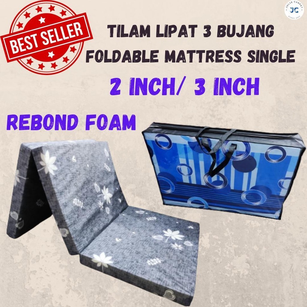 TILAM BUJANG LIPAT 3/ FORDABLE MATTRESS SINGLE /REBOND FOAM/ TILAM ...