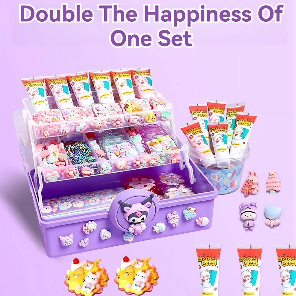 Cream Glue Goka Set Guka Keychain Set Diy Kit Kids Tools Set Kad Goo ...