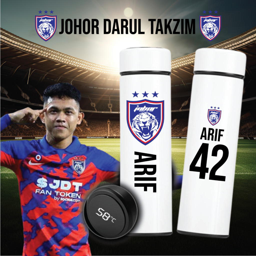JDT JOHOR DARUL TAKZIM LED FLASK THERMOS SURPRISE GIFTBOX | Shopee Malaysia