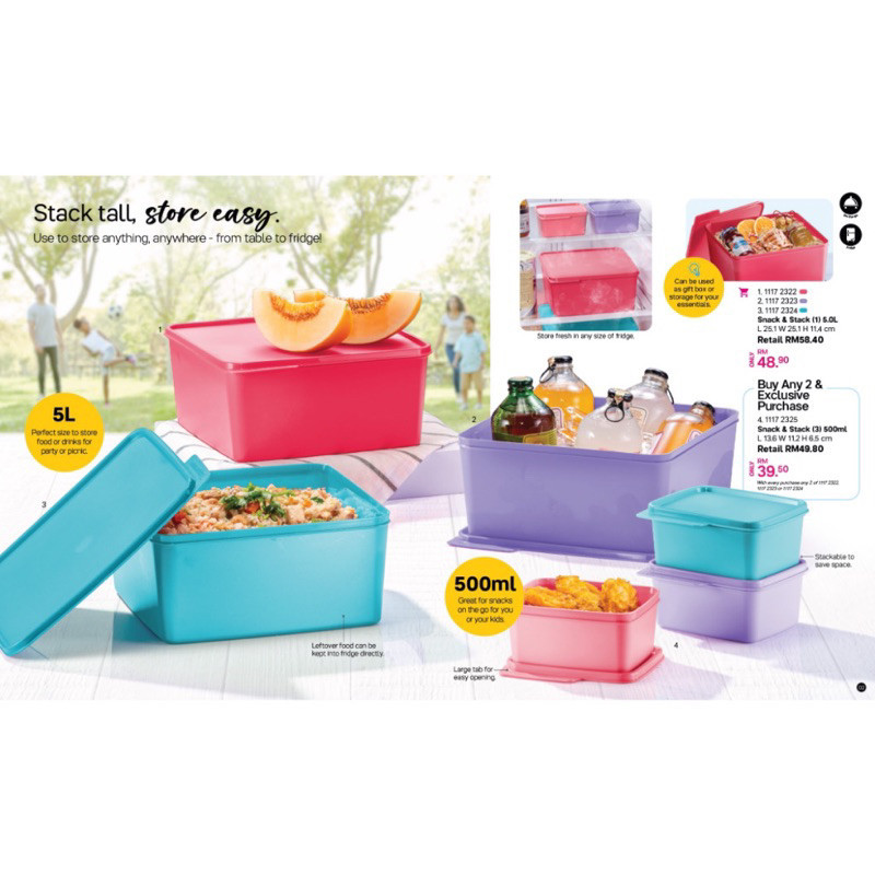 Tupperware Snack & Stack 5L/Cozy Nest(1pc) | Shopee Malaysia
