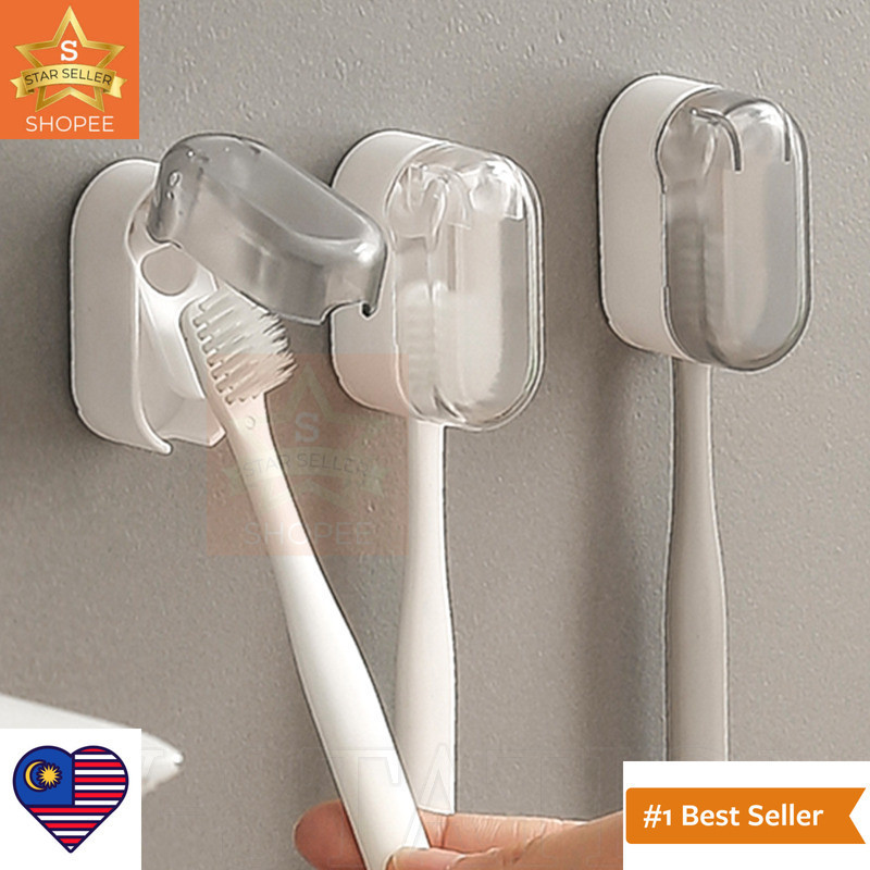 (MW)Wall-Mounted Automatic Flip Toothbrush Holder - Dustproof ...