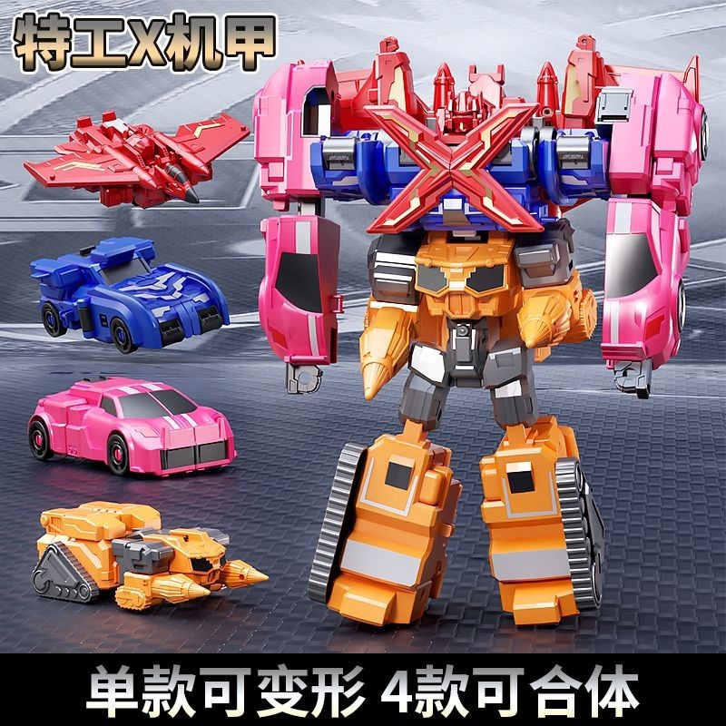 Mini Transforming Agent Team Toy X Mecha Robot Car Ford Boy Weapon ...