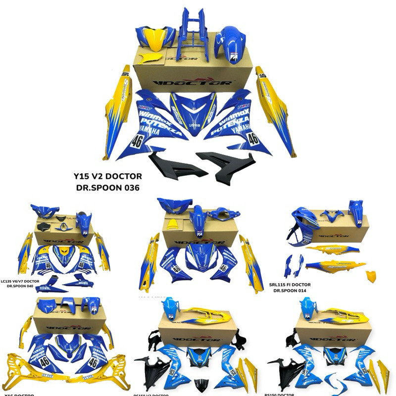 Spoon cover set airbrush y15 y16 Rs150 Rsx150 LC135 V1-V7 AVANTIZ ...