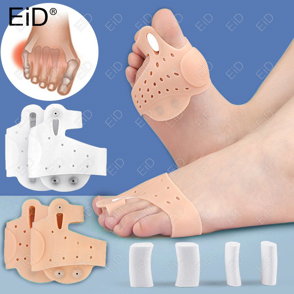 Silicone Toe Finger Separator Insoles for Bunion Hallux Valgus 2Hole ...