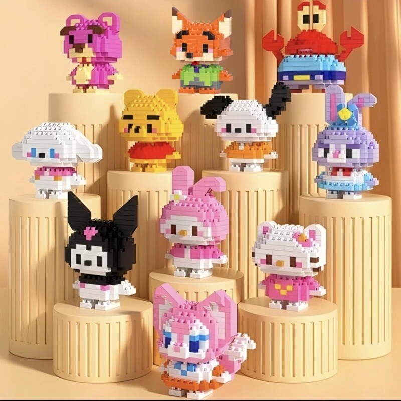 Cute Cartoon Building Blocks - Sanrio Building Bricks Toy for Boy Girl ...