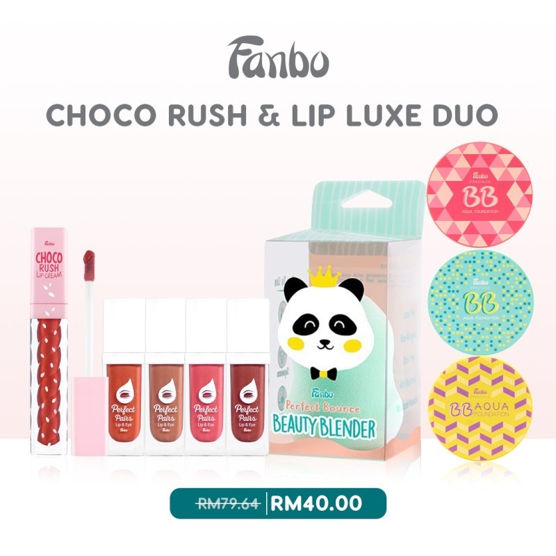 FANBO Choco Rush & Lip Luxe Duo | Shopee Malaysia