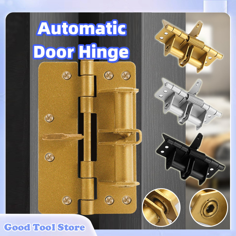3 IN 1 Automatic Self Closing Door Spring Hinge Heavy Duty Engsel 90 ...