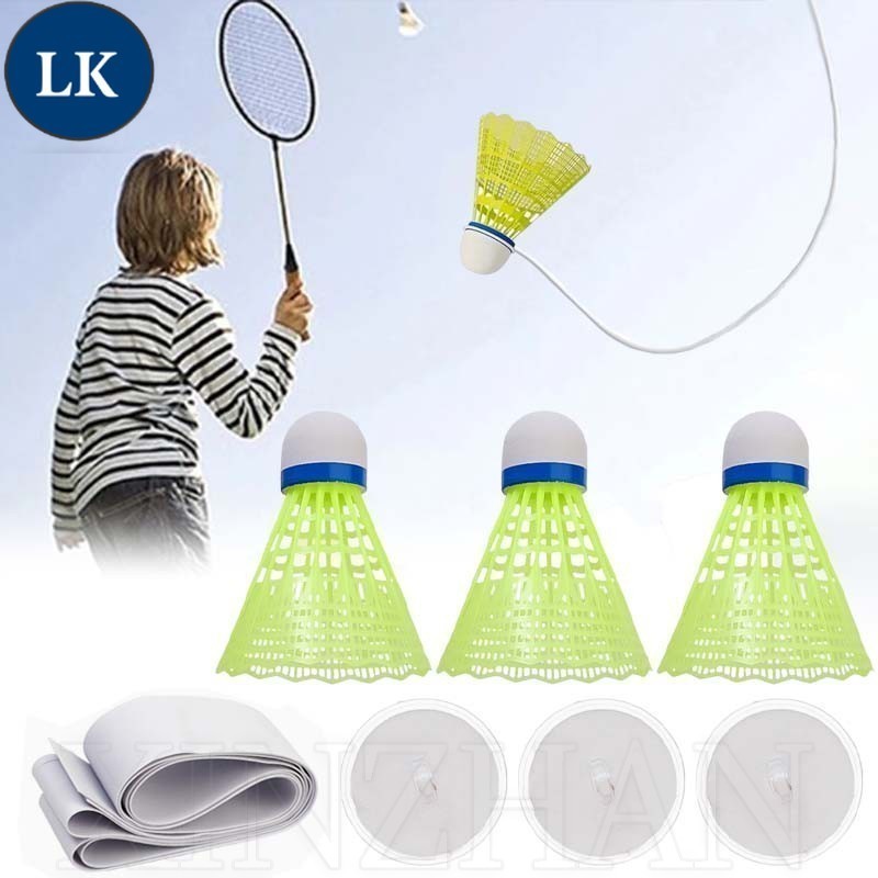 LK 3 Sets Rebound Badminton Practice Kit For Kids Adults - Indoor Self ...