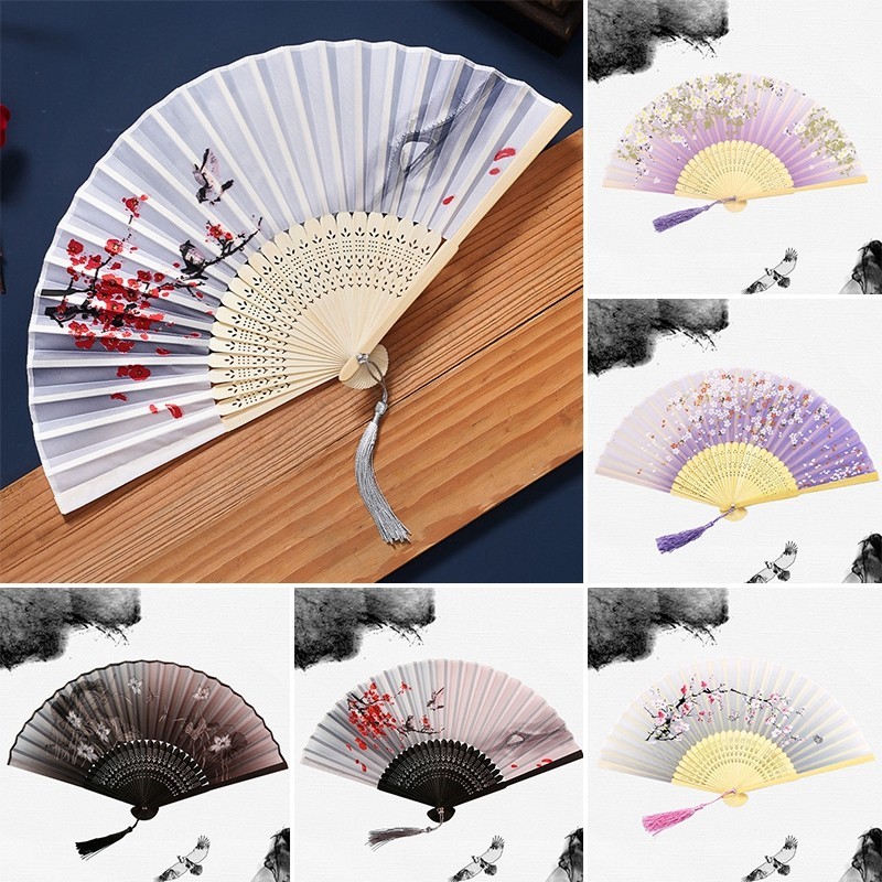 Retro Ink Painting Pattern Hand Fans Chinese Style Folding Fan ...