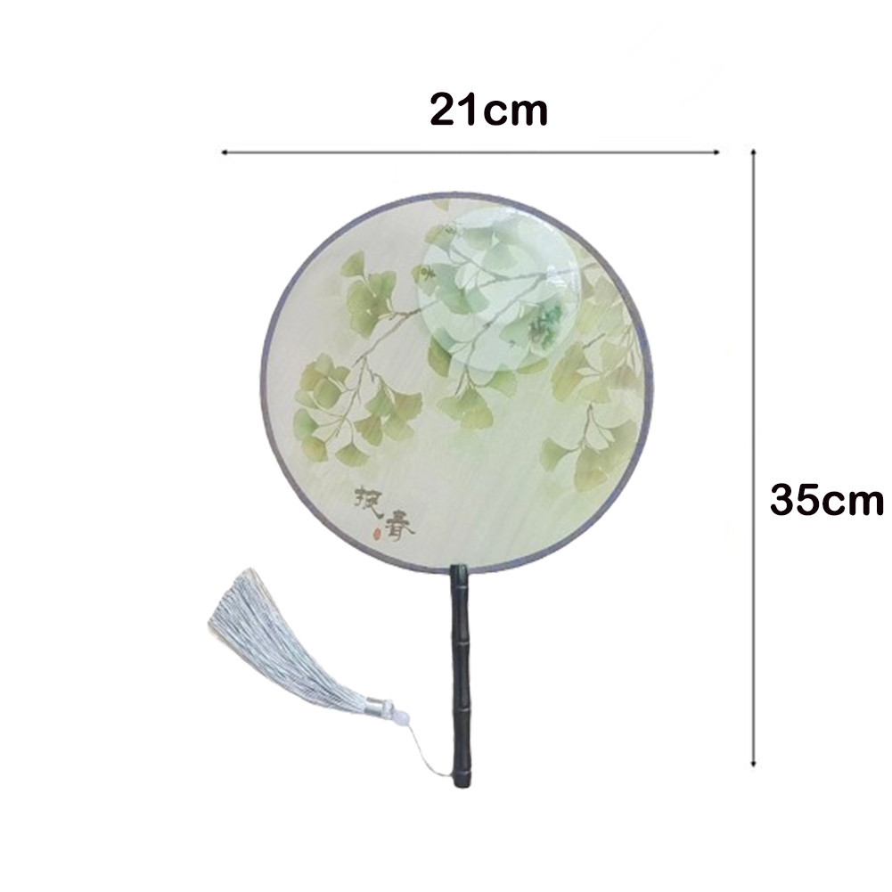 Chinese Round Fan, Ancient Hand Fan, Translucent Silk Hand Held Fan ...