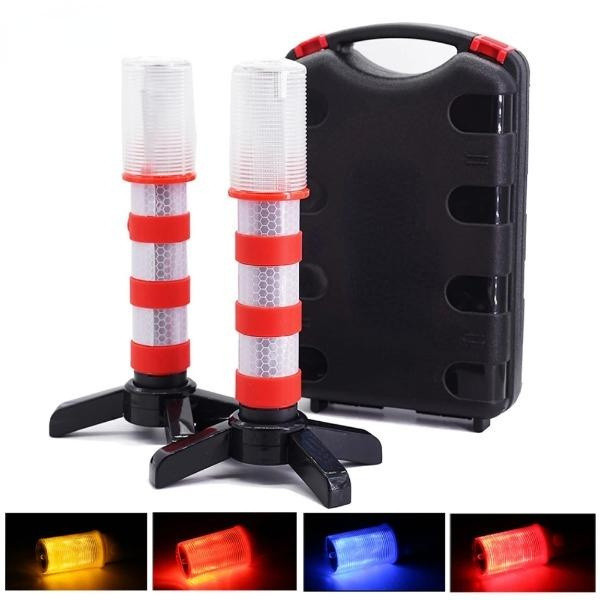 2pcs Warning Light Magnetic Flashlight Emergency Roadside Flares ...