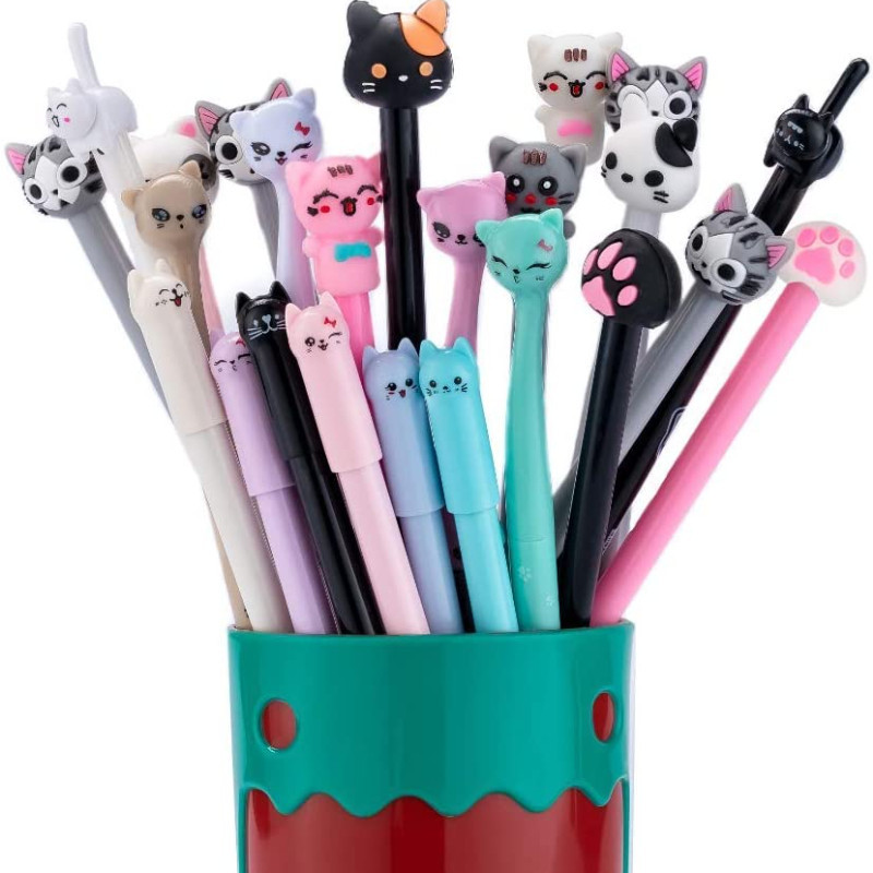 12 Pcs Cartoon Cat Pens Set,so Cute Kawaii Fun Pens for Kids Gift ...