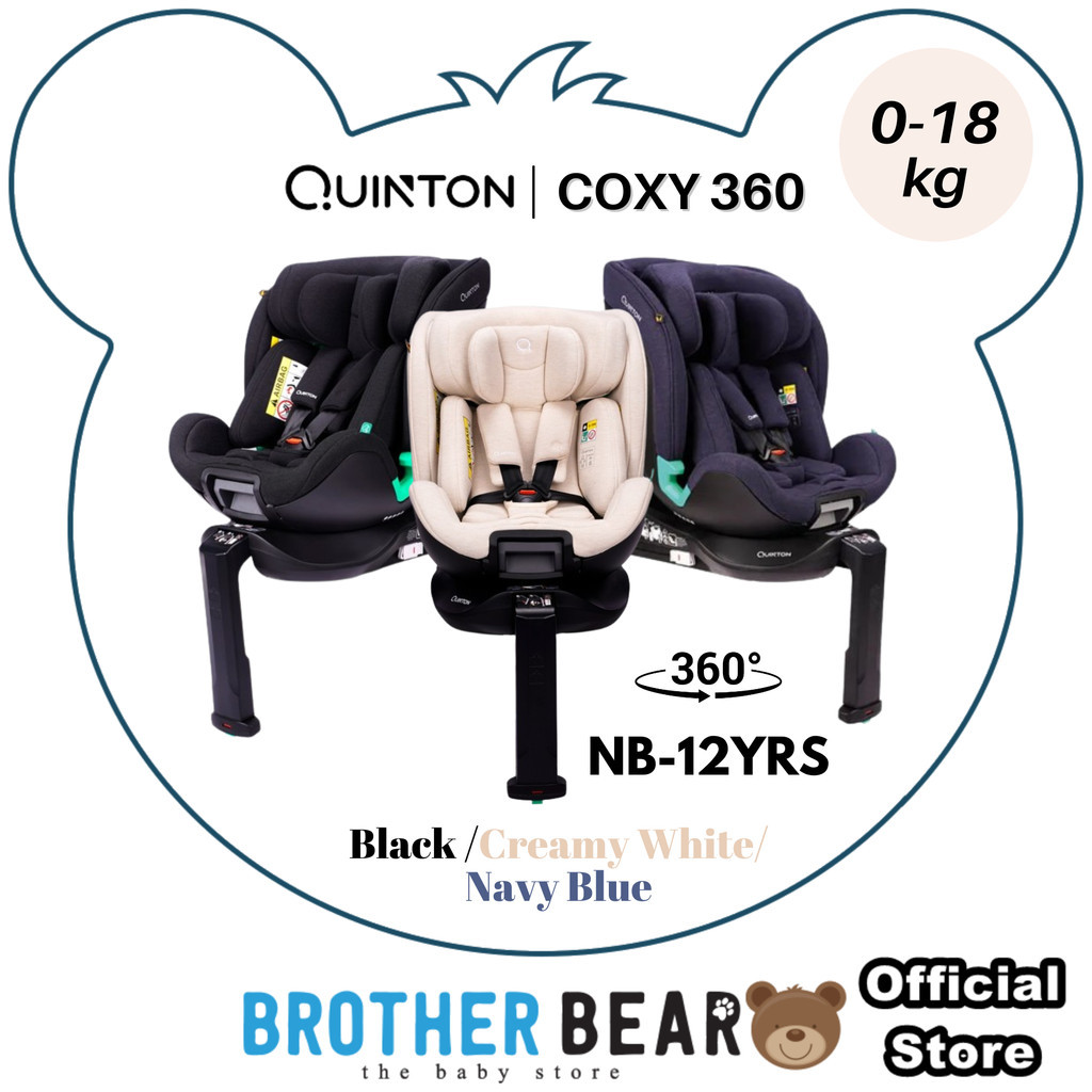 [11.11 SALES] Quinton Coxy Black / Navy & Cream White from 0-18kg [NB ...