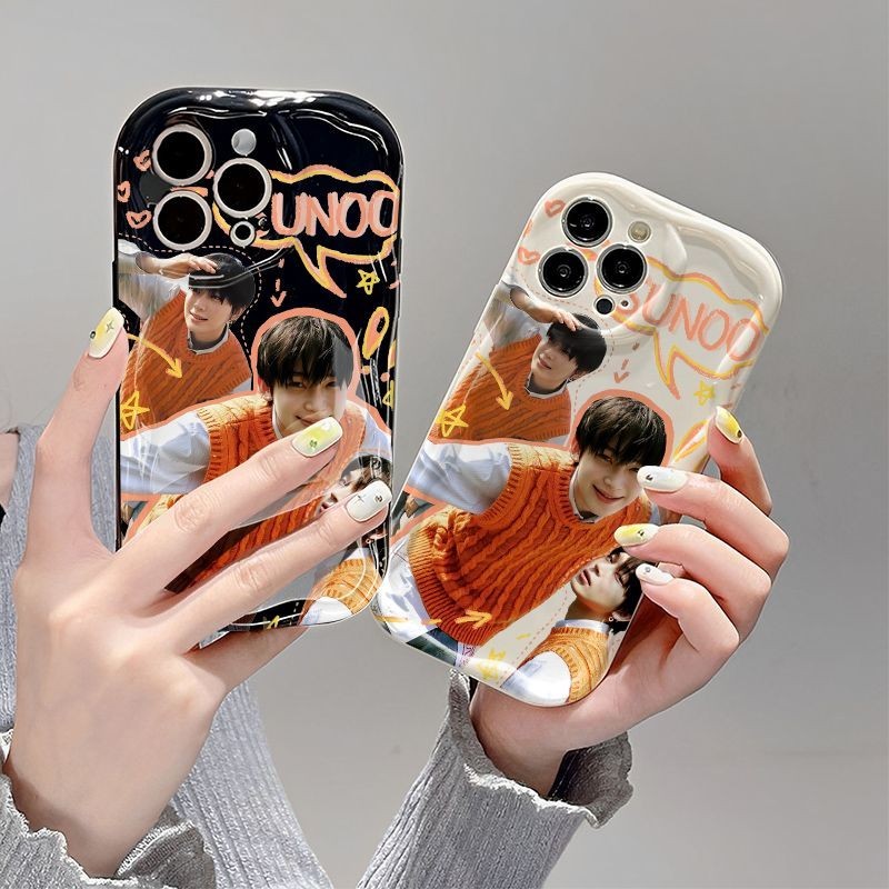 ENHYPEN SUNOO Phone Case Kpop Cute Cream Wave Phone Case For IPhone ...