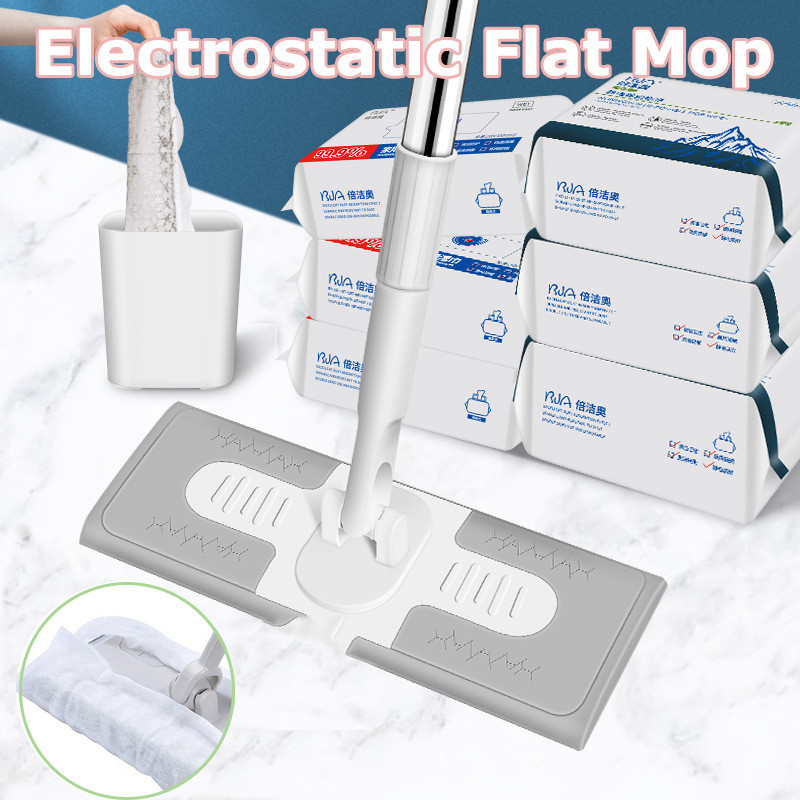Electrostatic Flat Mop Dust Removal Paper Disposable Wet Tissue Mop ...
