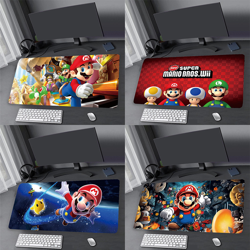 90x40cm Super Mario Bros Game Mouse Pad Large Anime Cartoon Computer ...
