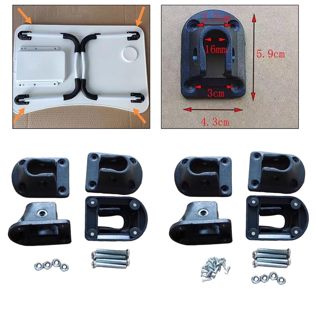 [uguuiya] 4Pcs Folding Leg Brackets, Foldable Laptop Table Leg ...