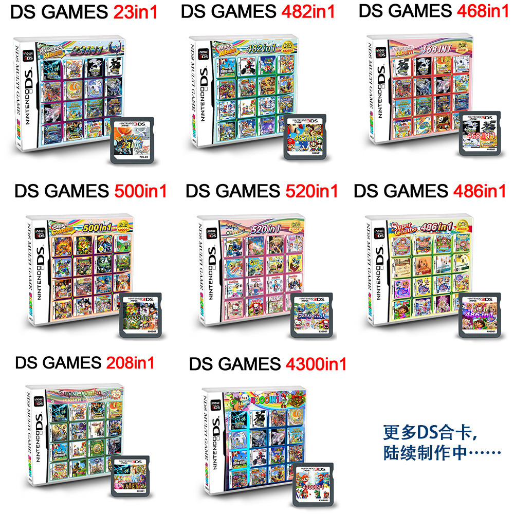 3DS Game Card 482 in 1 Collection Game For Nintendo 3DS NDS DS DSI ...
