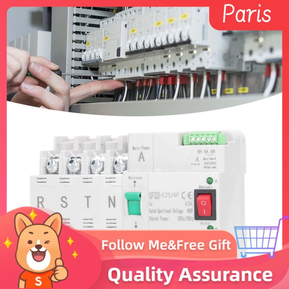Superparis Automatic Transfer Switch Circuit Breaker for Din Changeover Rail Type Timing Mains ...
