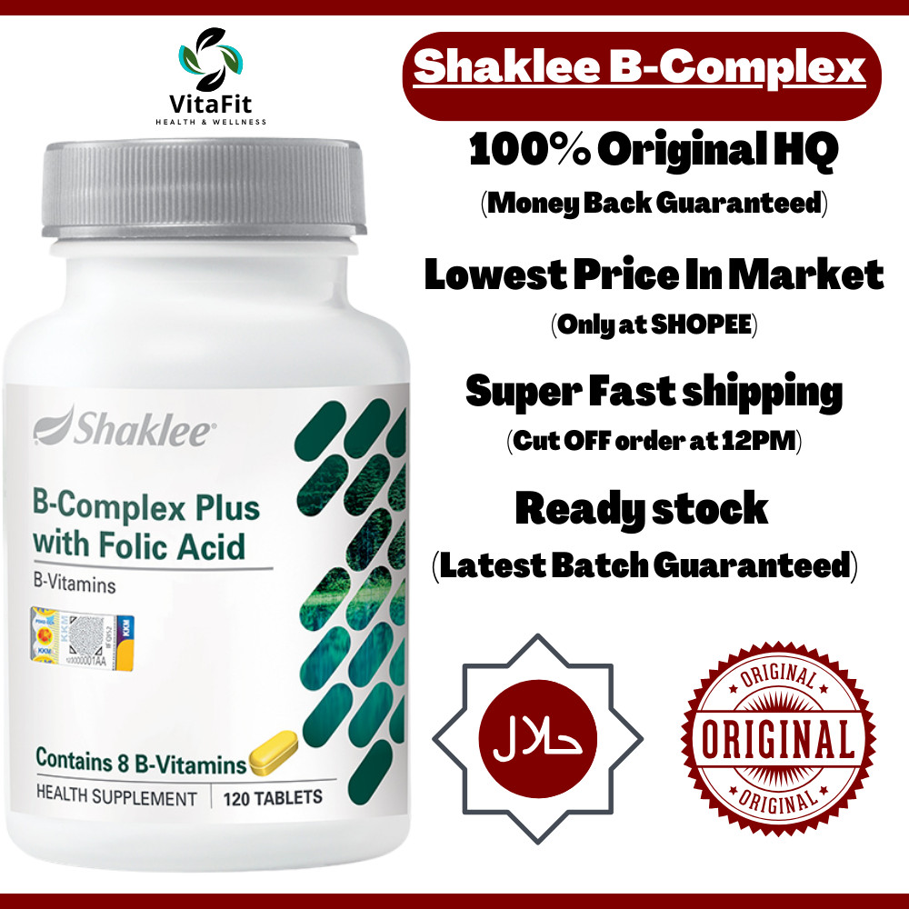 [Exp:09/26] SHAKLEE 100% ORIGINAL - B Complex Plus Vitamin B with Folic ...